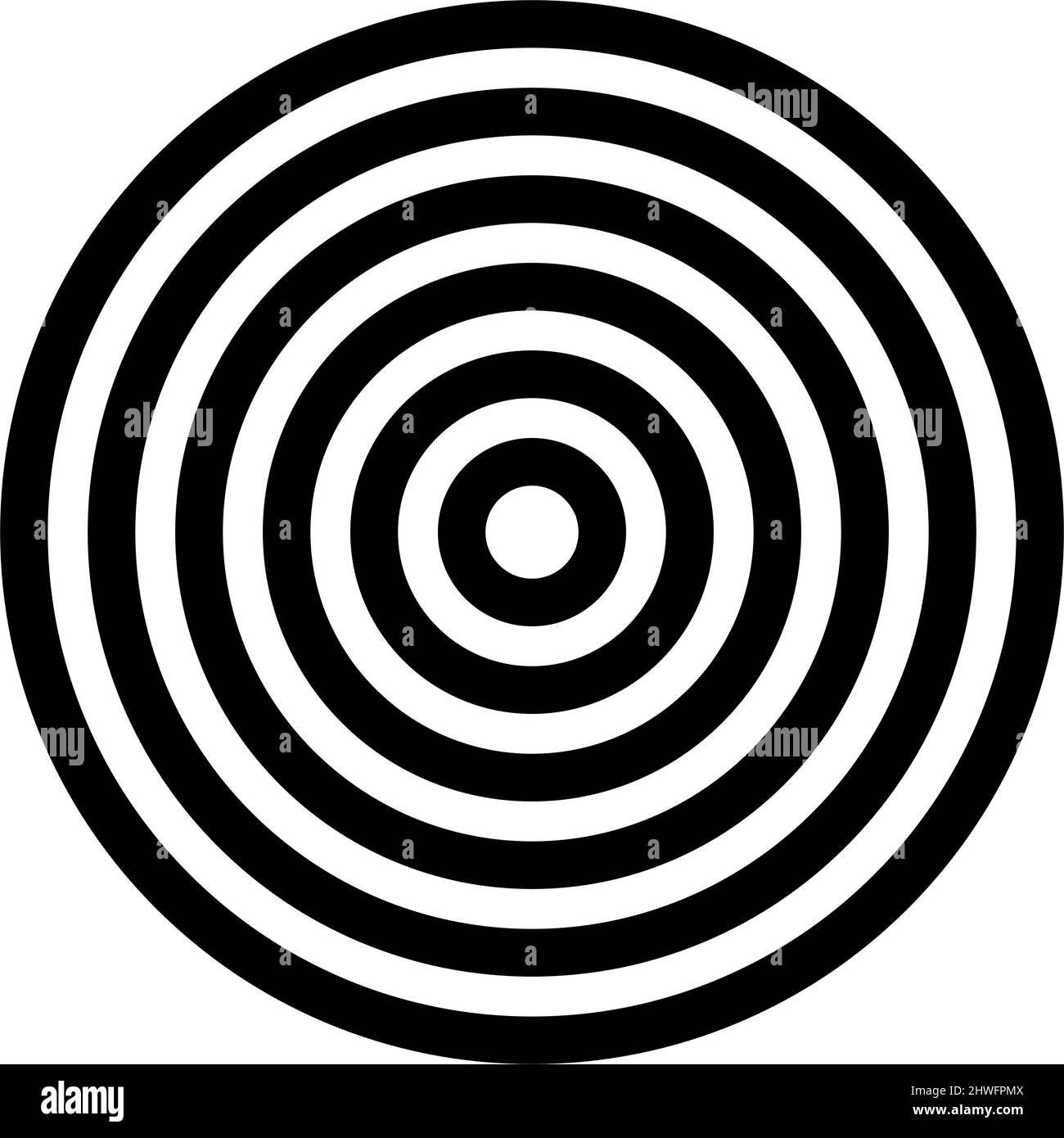 Concentric, radial, radiating circles, rings - stock vector ...