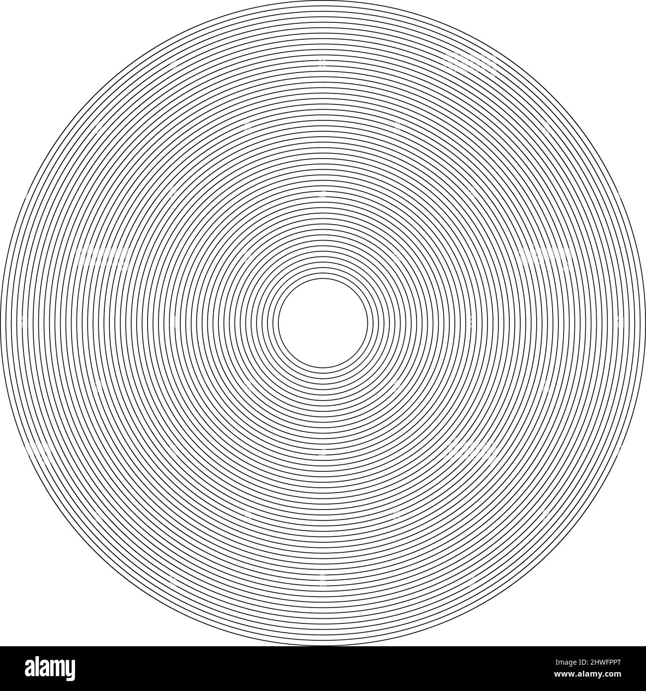 Concentric, radial, radiating circles, rings - stock vector ...