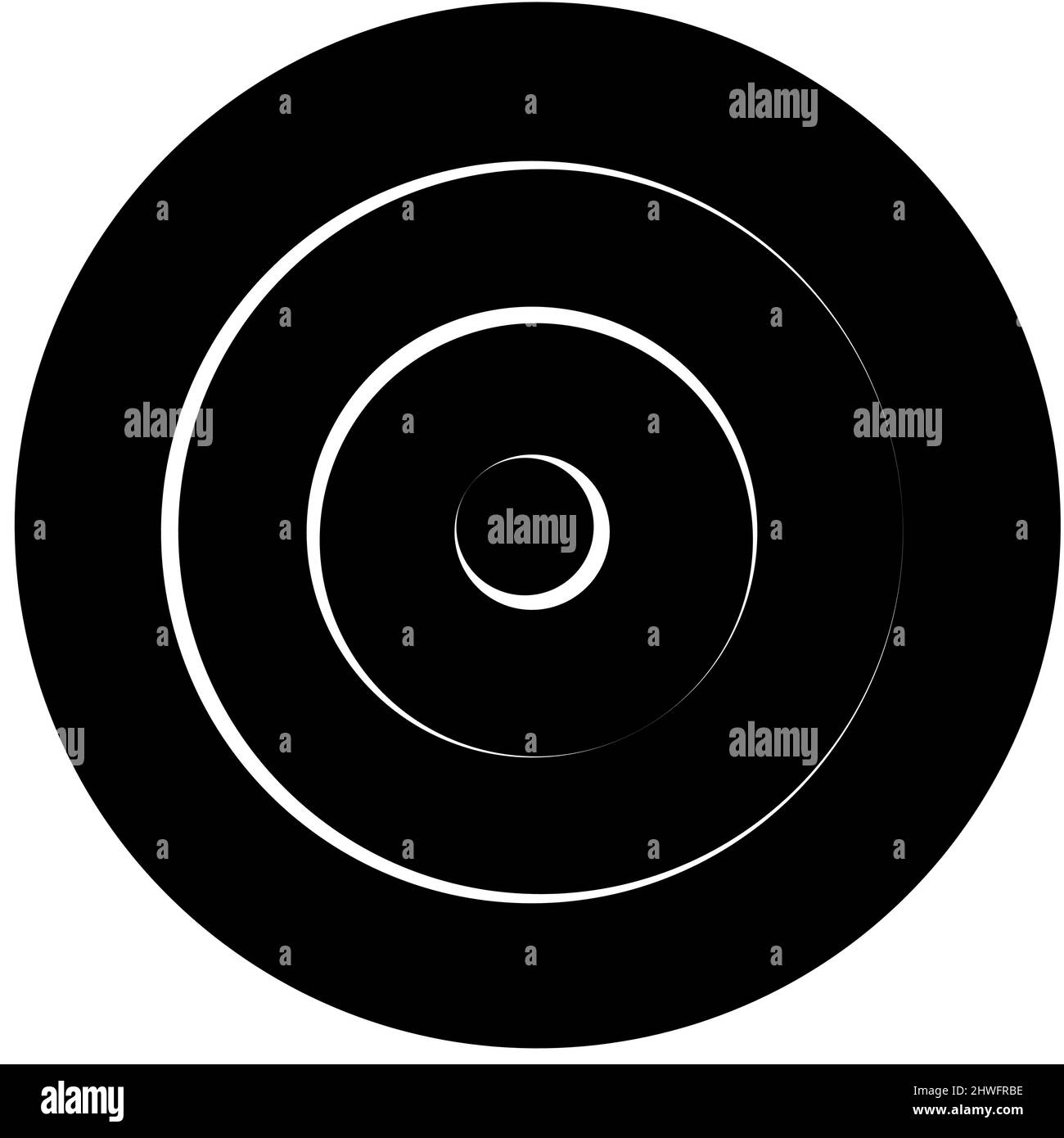 Concentric, radial, radiating circles, rings - stock vector ...