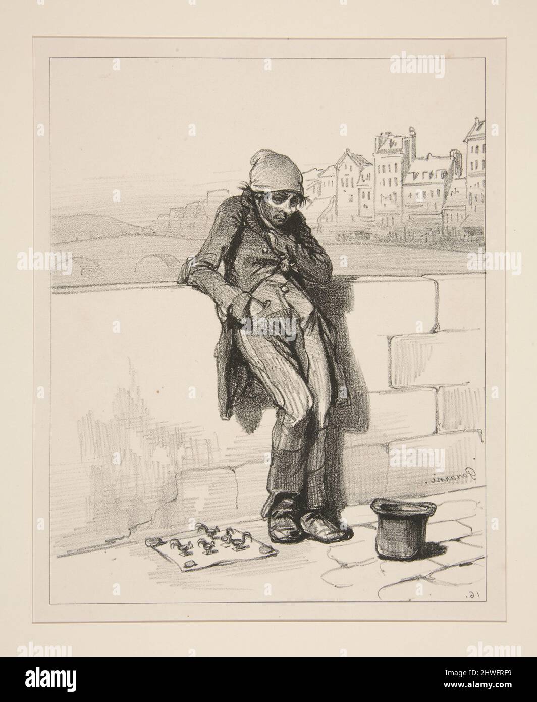 PAS LE SOL (sic).. Artist: Paul Gavarni, French, 1804–1866 Stock Photo ...