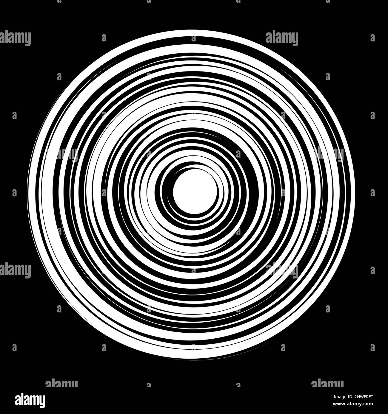 Concentric, radial, radiating circles, rings - stock vector ...