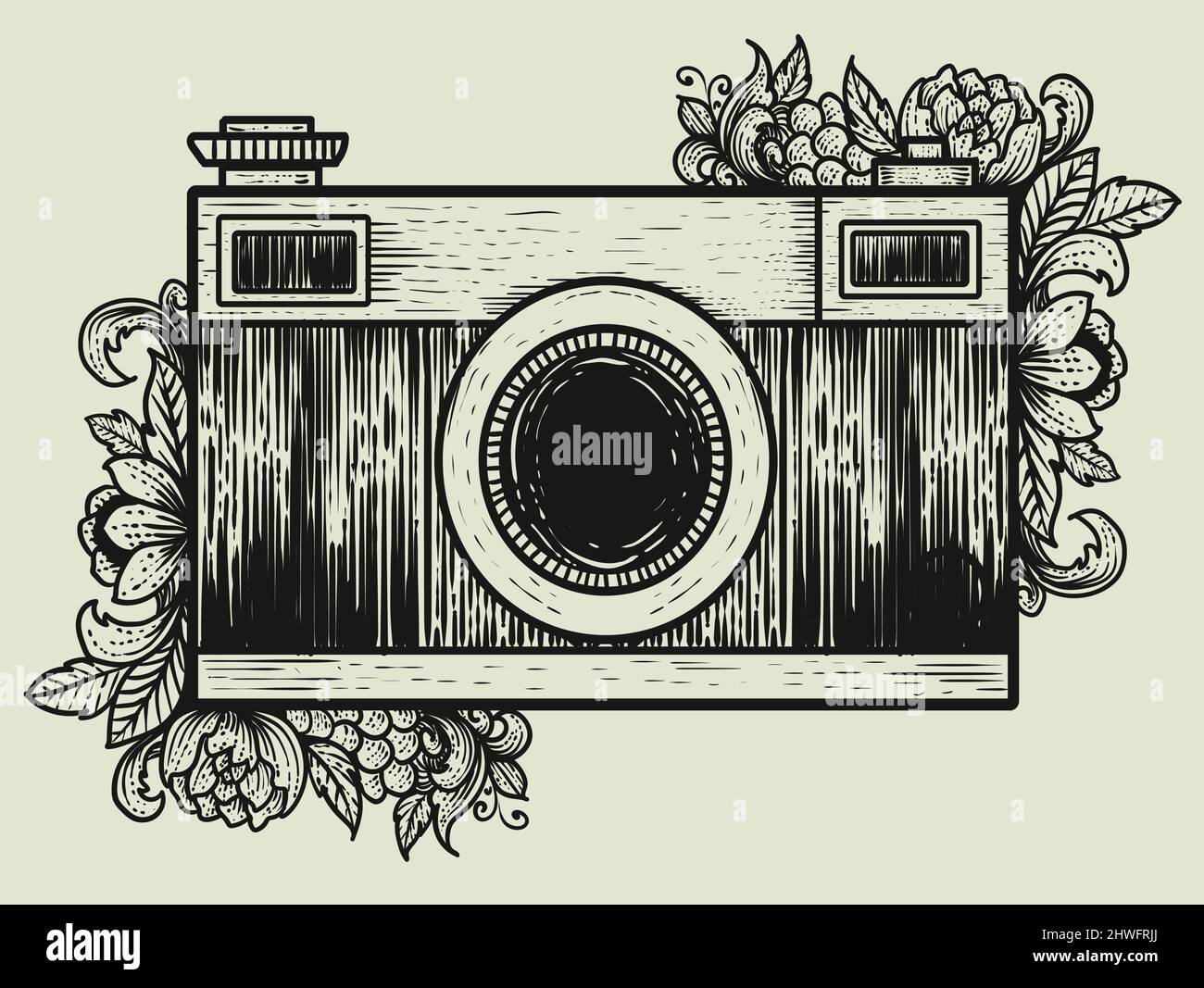 Vintage camera pattern Stock Vector Images - Alamy
