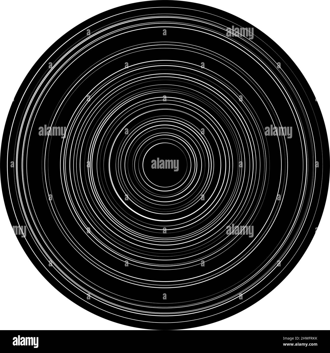 Concentric, radial, radiating circles, rings - stock vector ...
