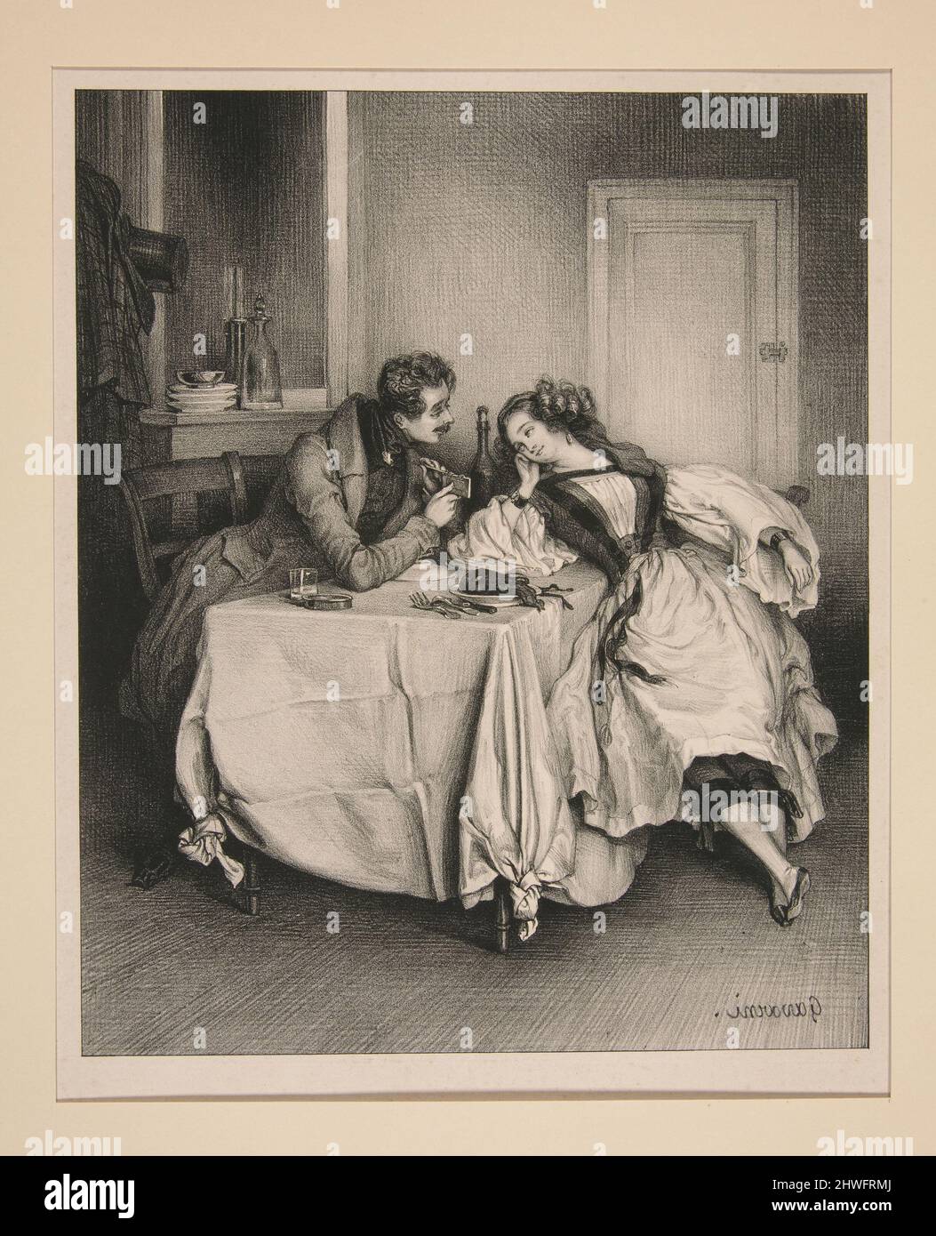 UN CABINET CHEZ PETRON. - A PRIVATE ROOM AT PTERON.. Artist: Paul ...