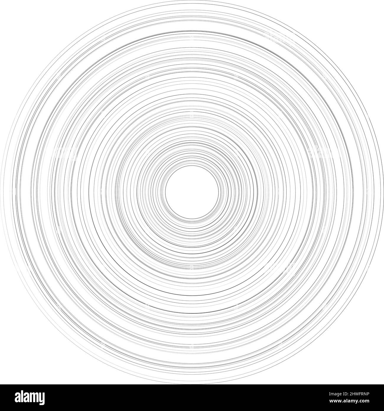 Concentric, radial, radiating circles, rings - stock vector ...