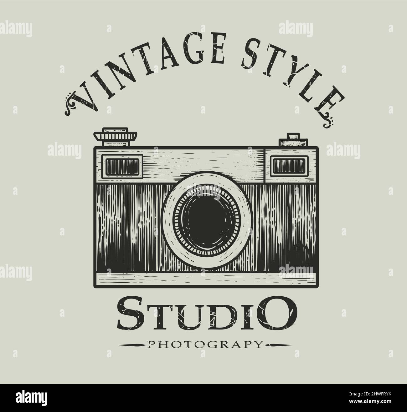 Vintage Camera Logo Vector