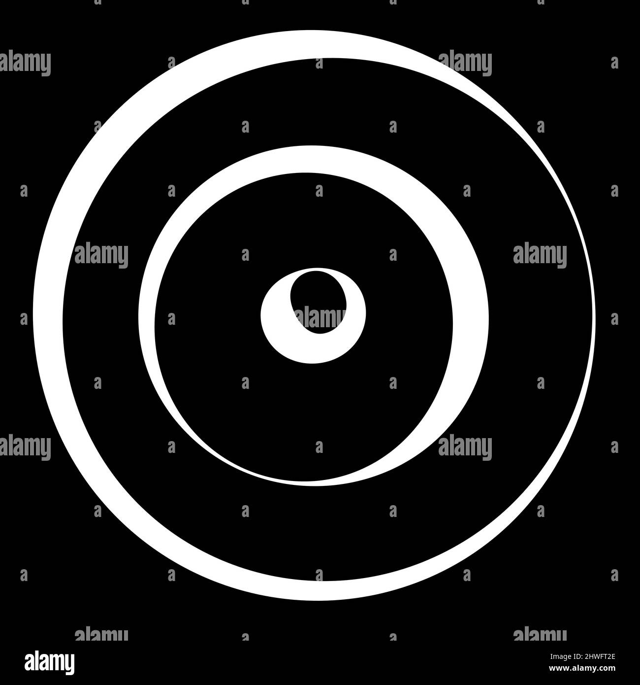 Concentric, radial, radiating circles, rings - stock vector ...