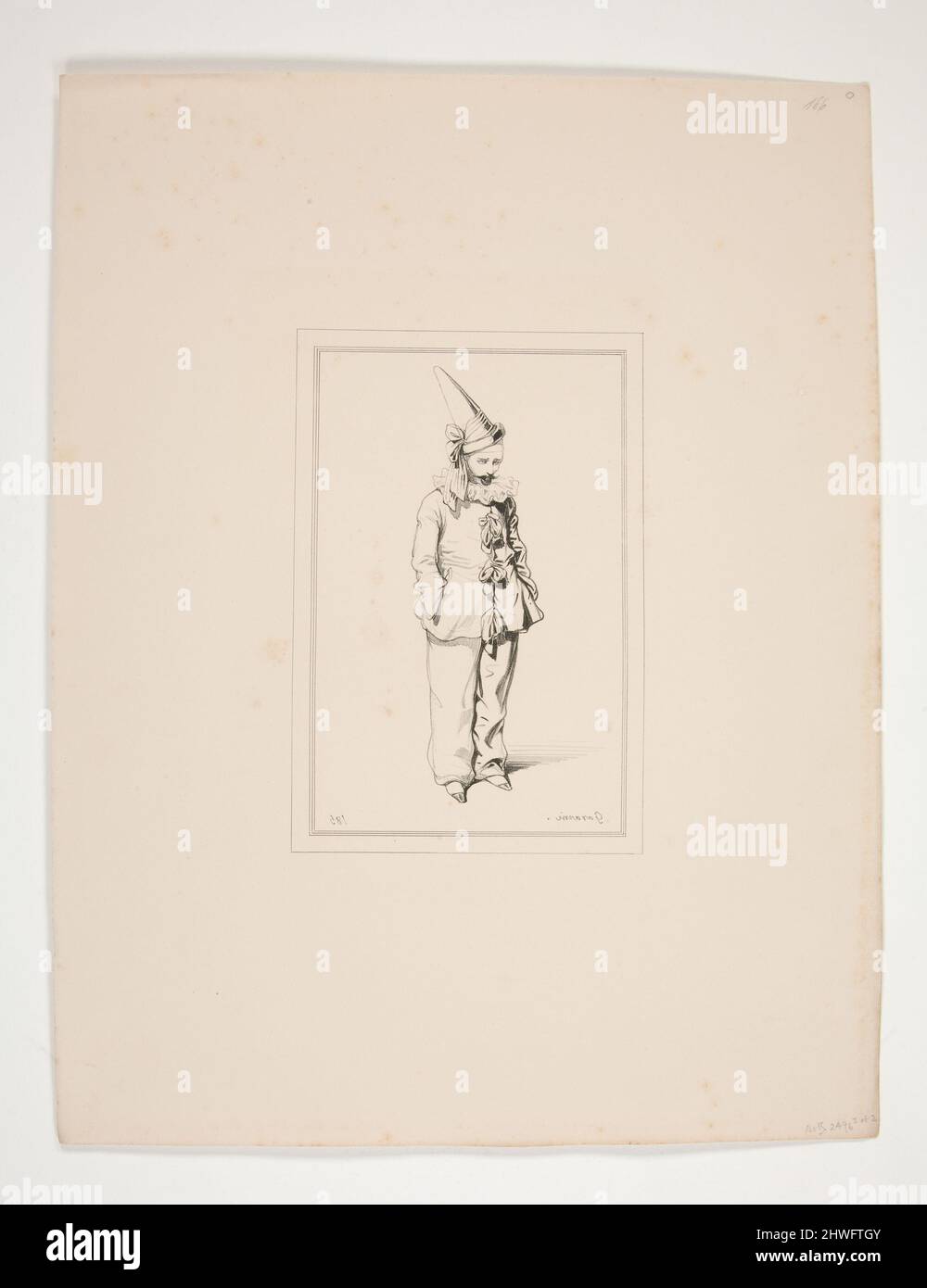 PIERROT.. Artist: Paul Gavarni, French, 1804–1866 Stock Photo - Alamy