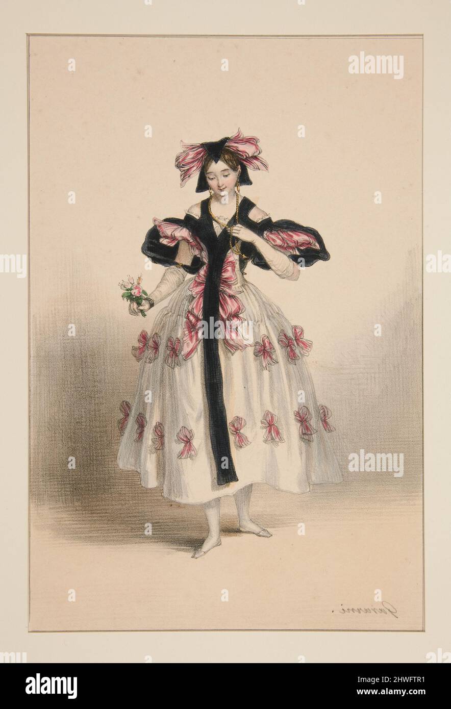 PAYSANNE.. Artist: Paul Gavarni, French, 1804–1866 Stock Photo - Alamy