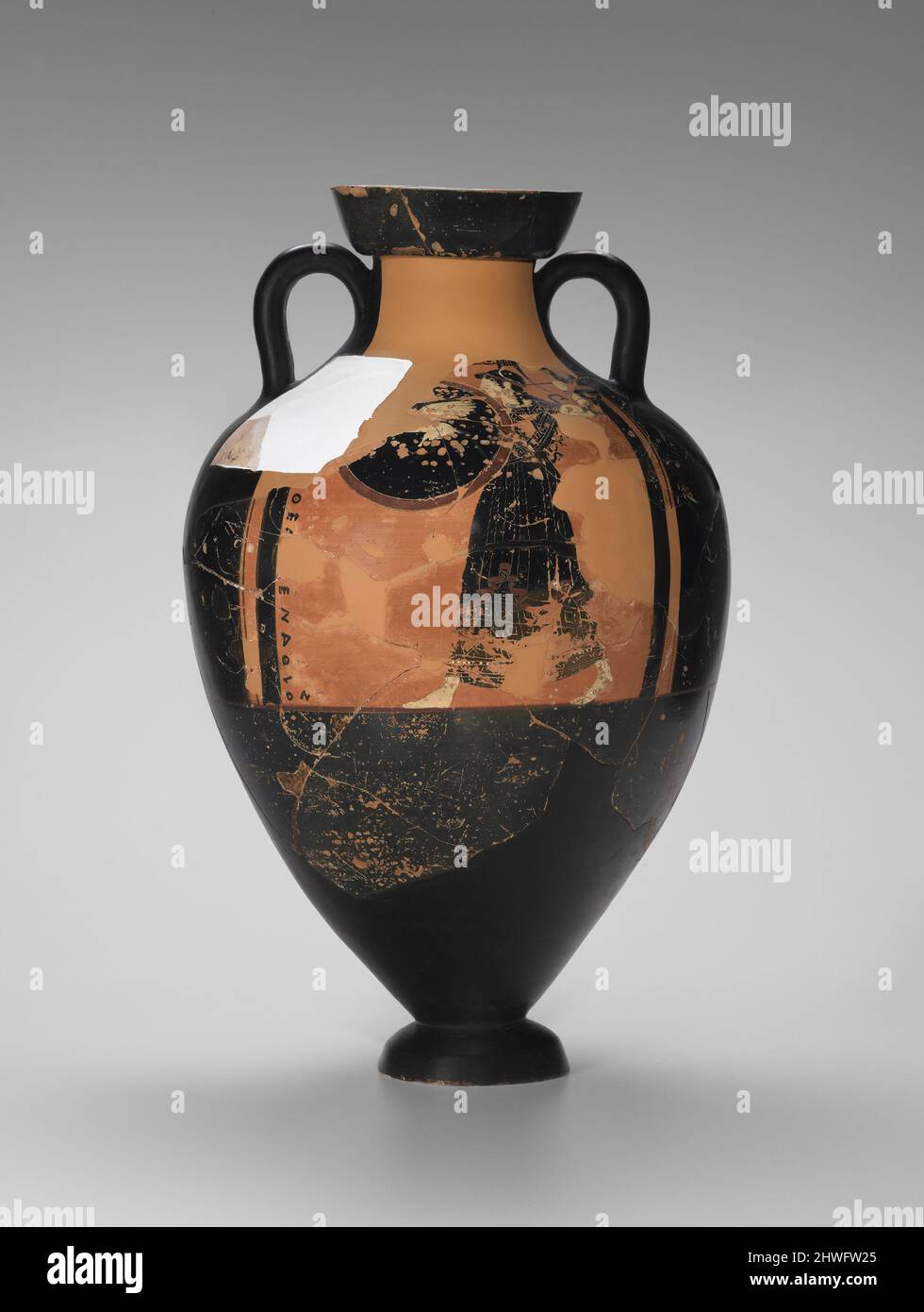 Panathenaic Prize Amphora: A: Athena, B: Chariot Race. Artist ...