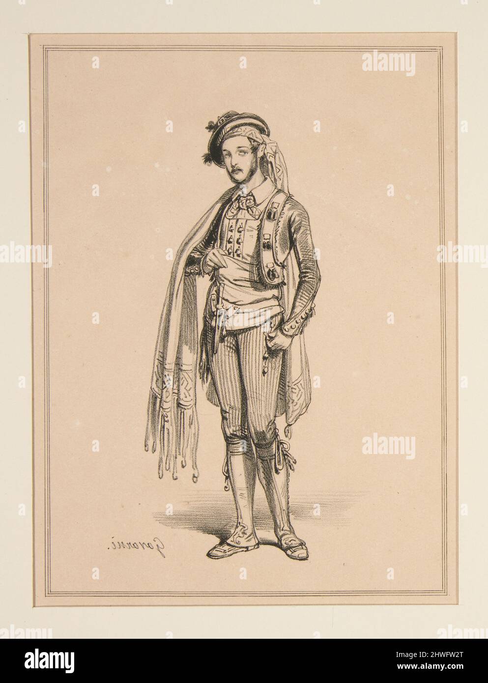 LE MULETIER. (Costume d’artiste).. Artist: Paul Gavarni, French, 1804 ...