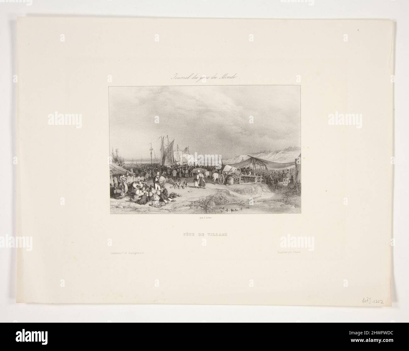 Fete de Village. Artist: Paul Gavarni, French, 1804–1866 Stock Photo ...