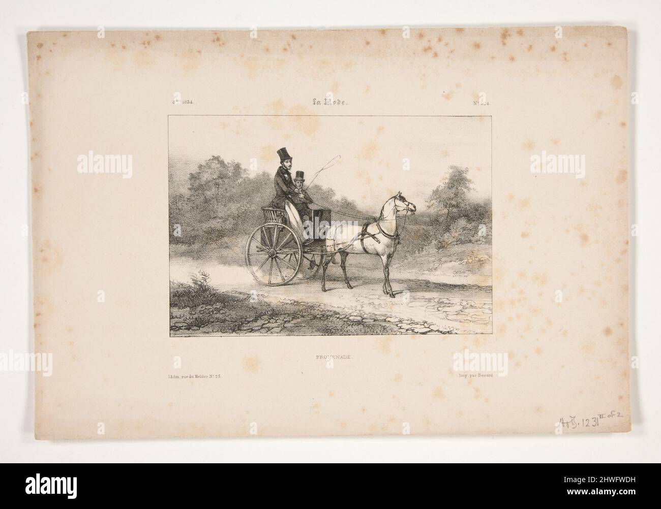 Promenade. Artist: Paul Gavarni, French, 1804–1866 Stock Photo - Alamy