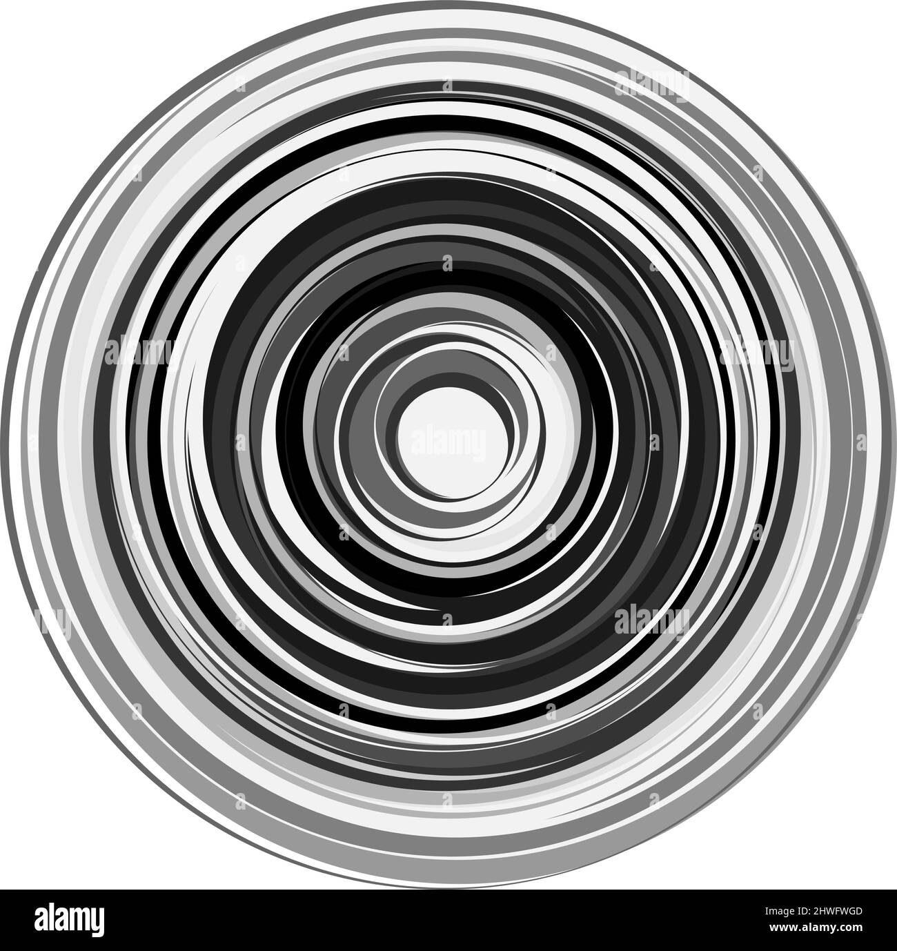 Random,grayscale, gray concentric circles, rings abstract geometric design elements - stock ...