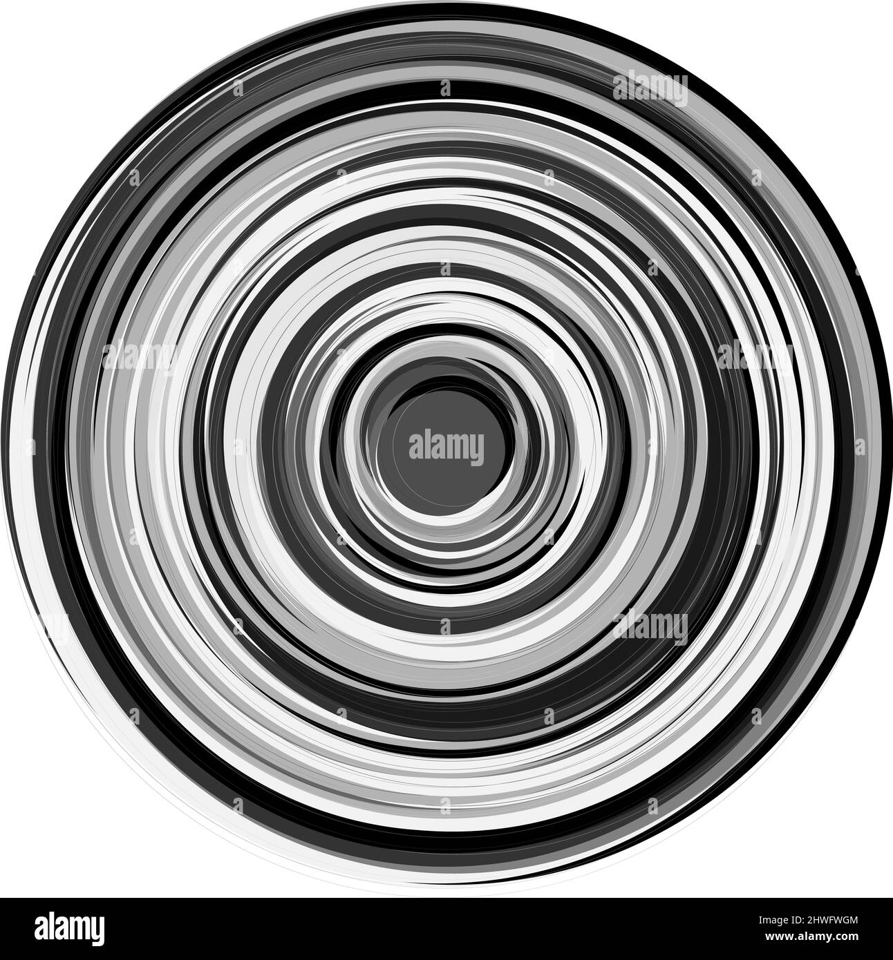 Random,grayscale, gray concentric circles, rings abstract geometric design elements - stock ...