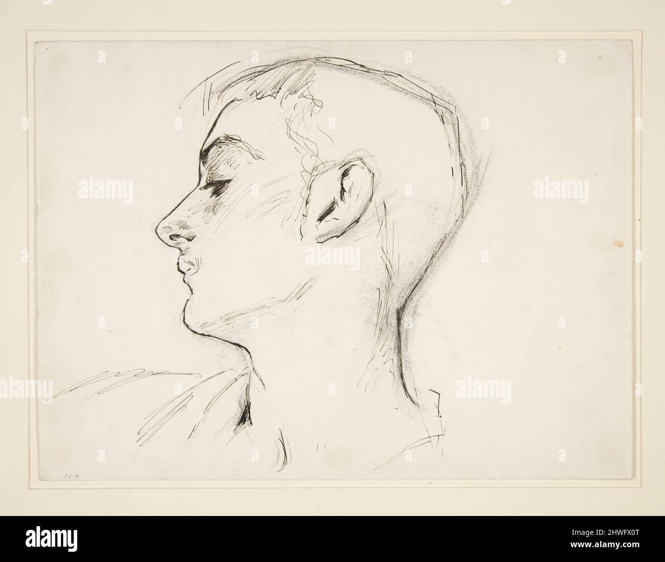 Head of a Young Man in Profile. Artist: John Singer Sargent, American ...