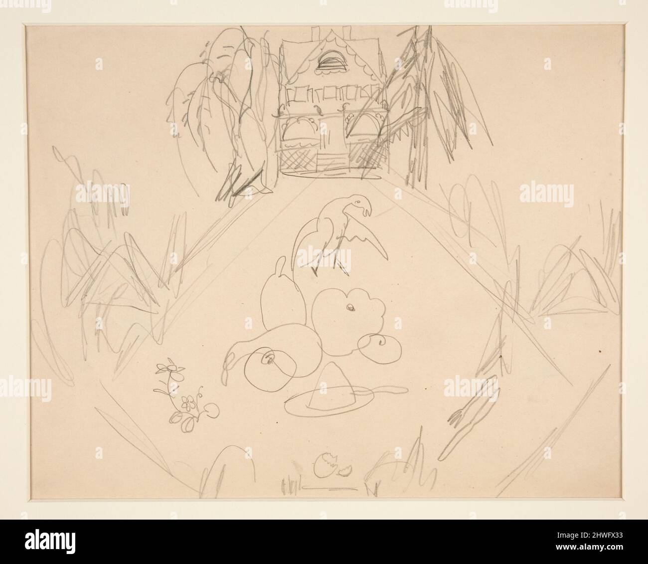 Untitled [doves, fruits, vegetables, house, written notes]. Artist ...