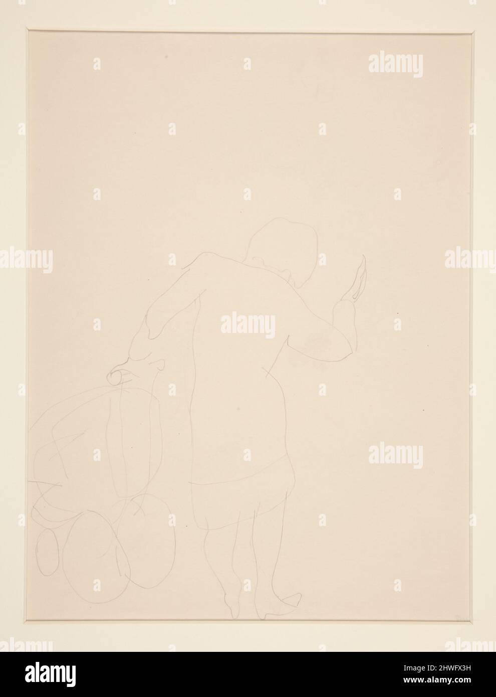 Woman Pushing Carriage (recto); Reclining Woman (verso). Artist ...