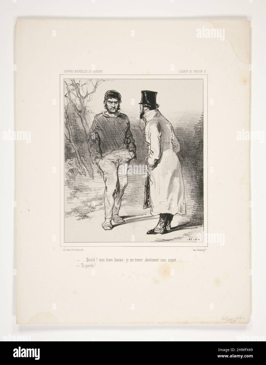 Desole! mon brave homme: je me trouve absolument sans argent…. Artist ...