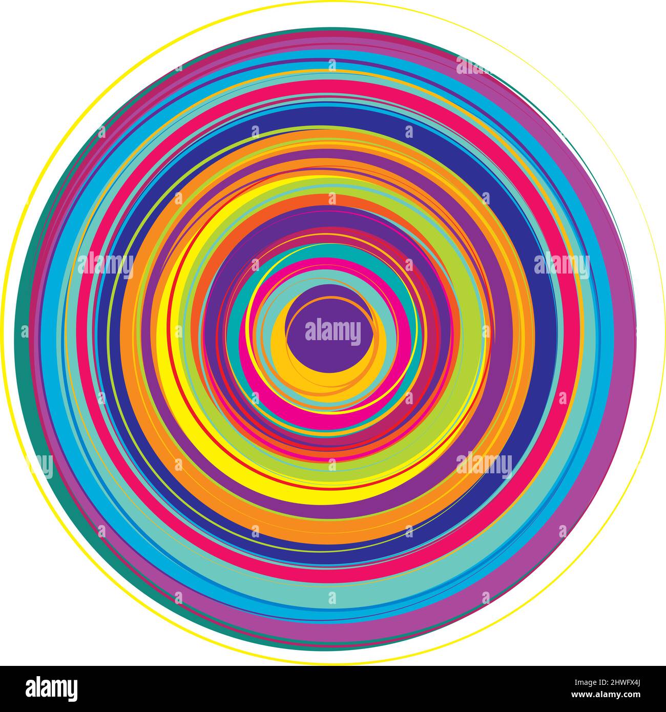 Random, colorful concentric circles, rings - stock vector illustration ...