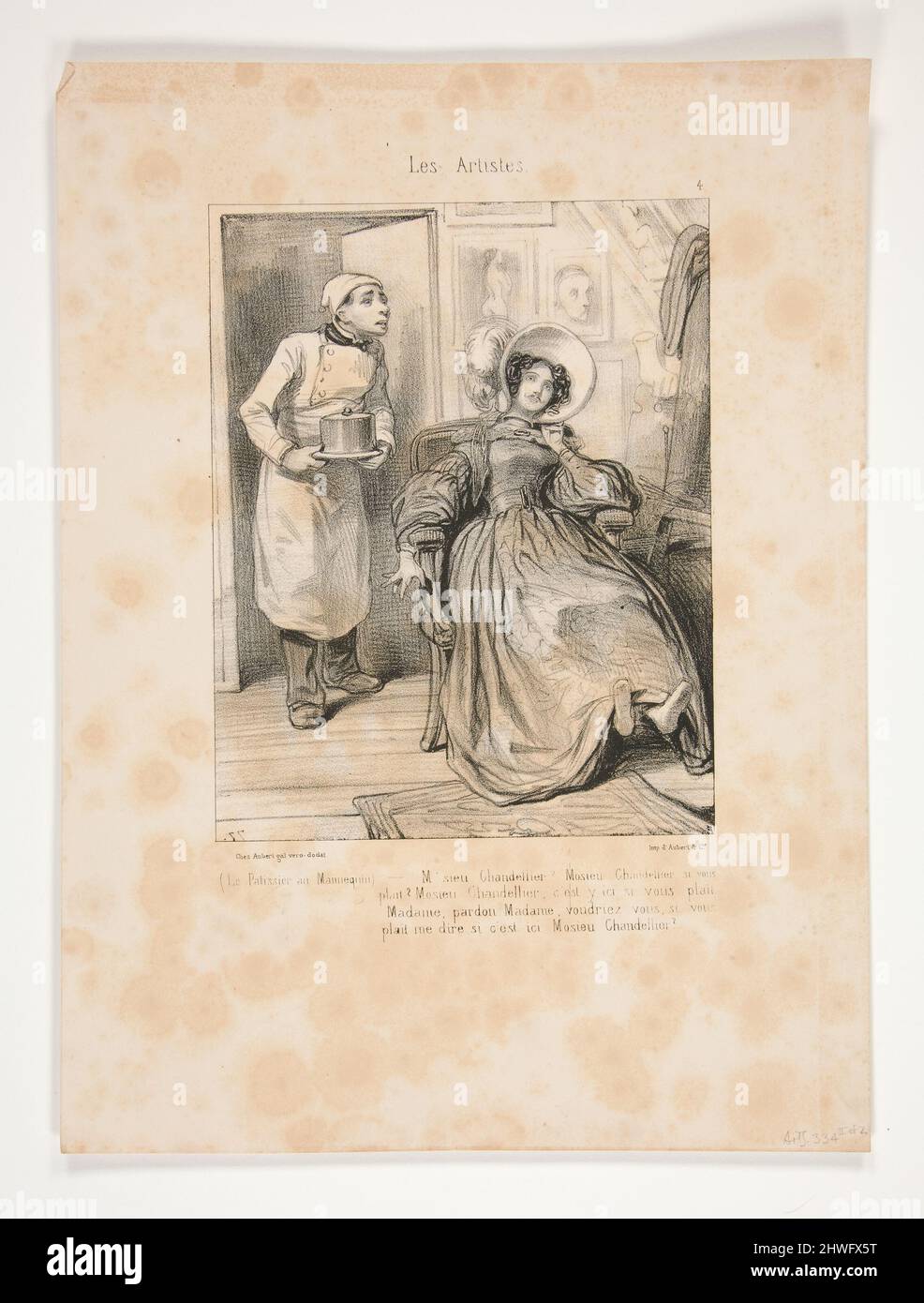 Le Patissier au mannequin. Artist: Paul Gavarni, French, 1804–1866 ...