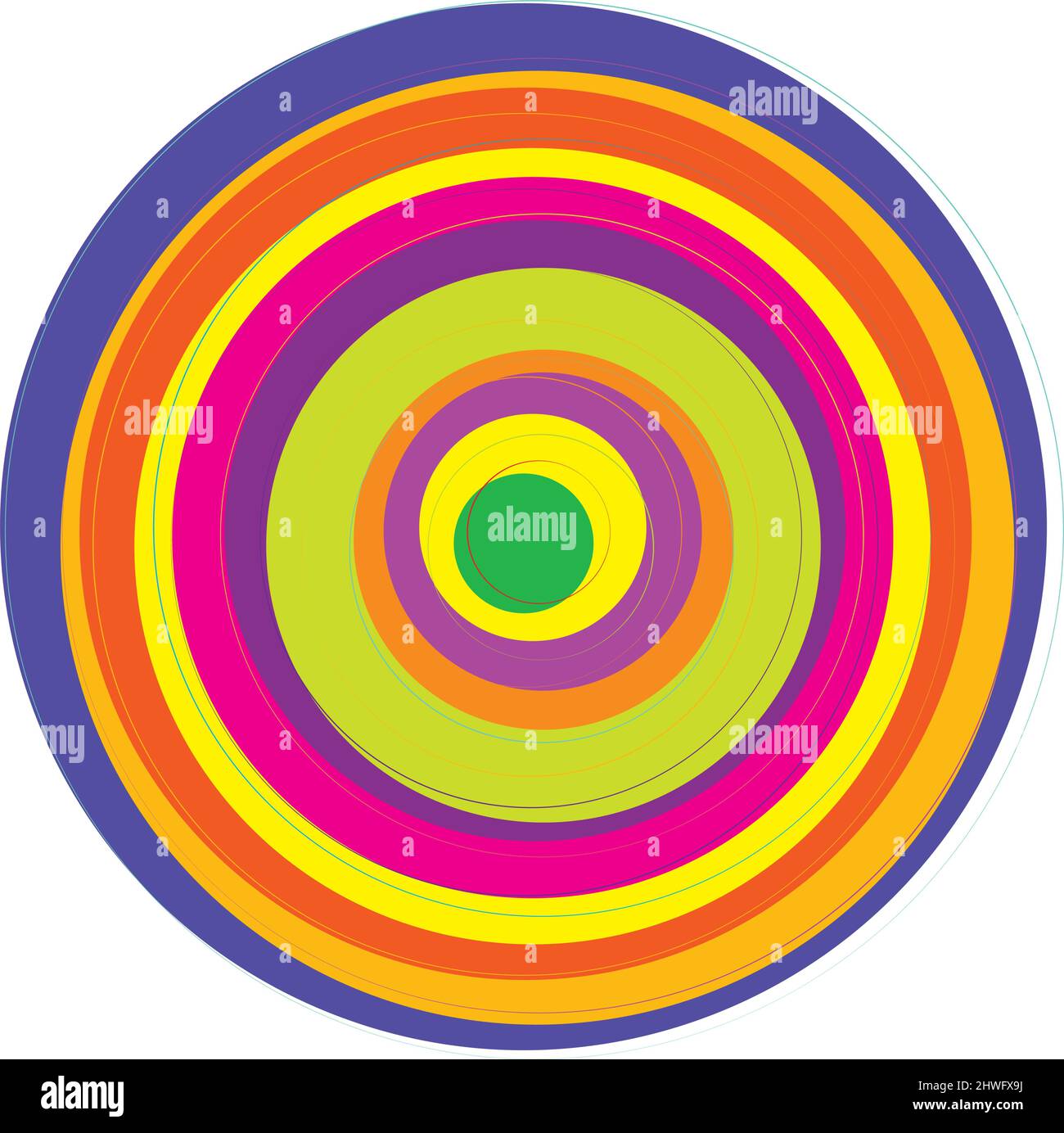 Random, colorful concentric circles, rings - stock vector illustration ...