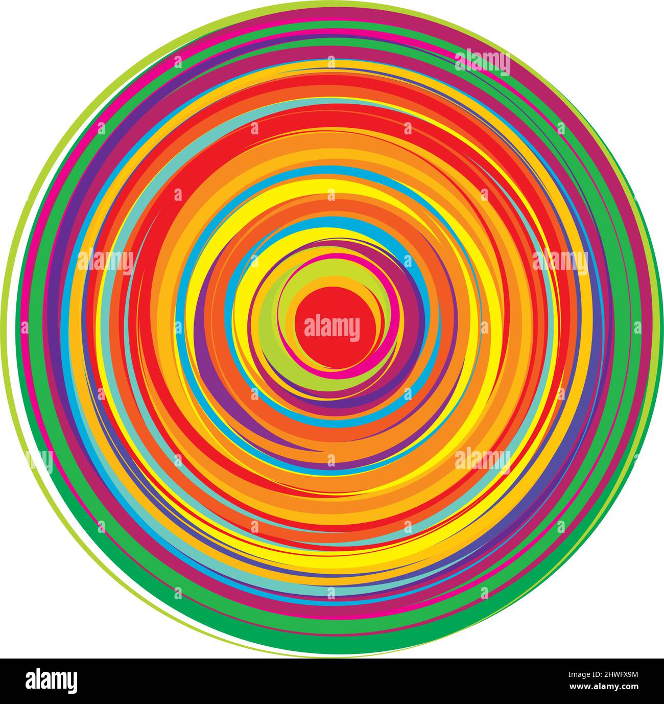 Random, colorful concentric circles, rings - stock vector illustration ...