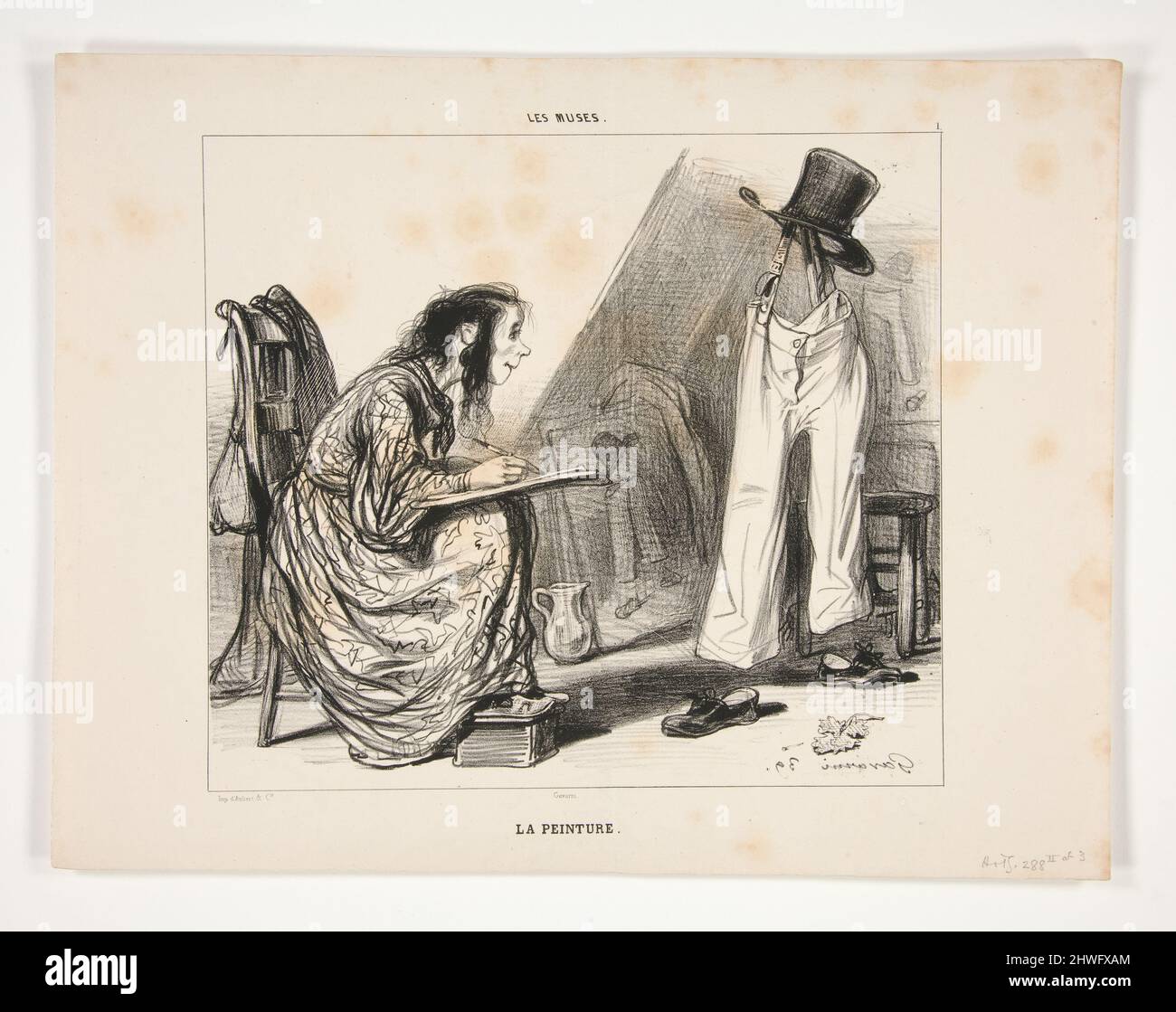 La Peinture. Artist: Paul Gavarni, French, 1804–1866 Stock Photo - Alamy