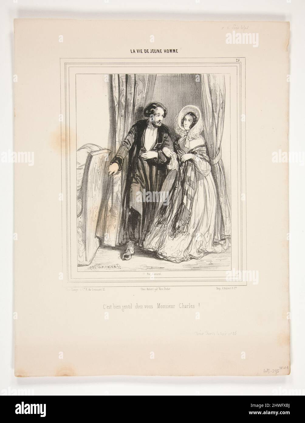 C’est bien gentil chez vous, monsieur Charles... Artist: Paul Gavarni ...