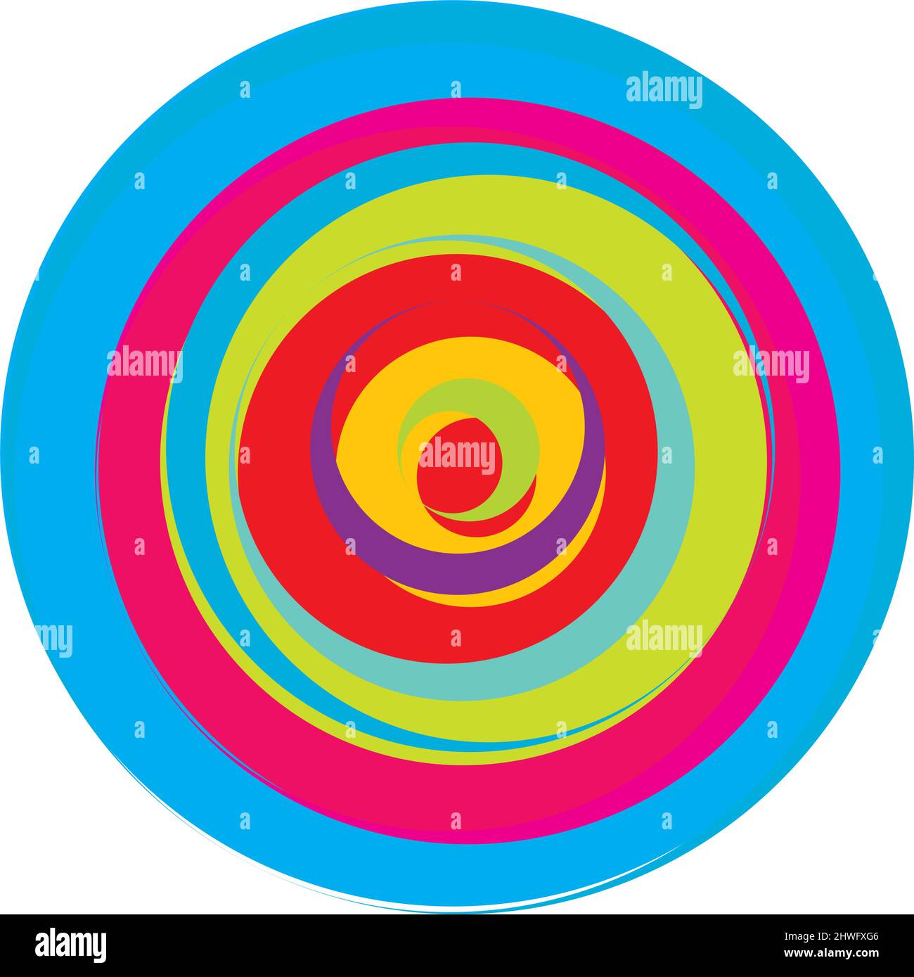 Random, colorful concentric circles, rings - stock vector illustration ...