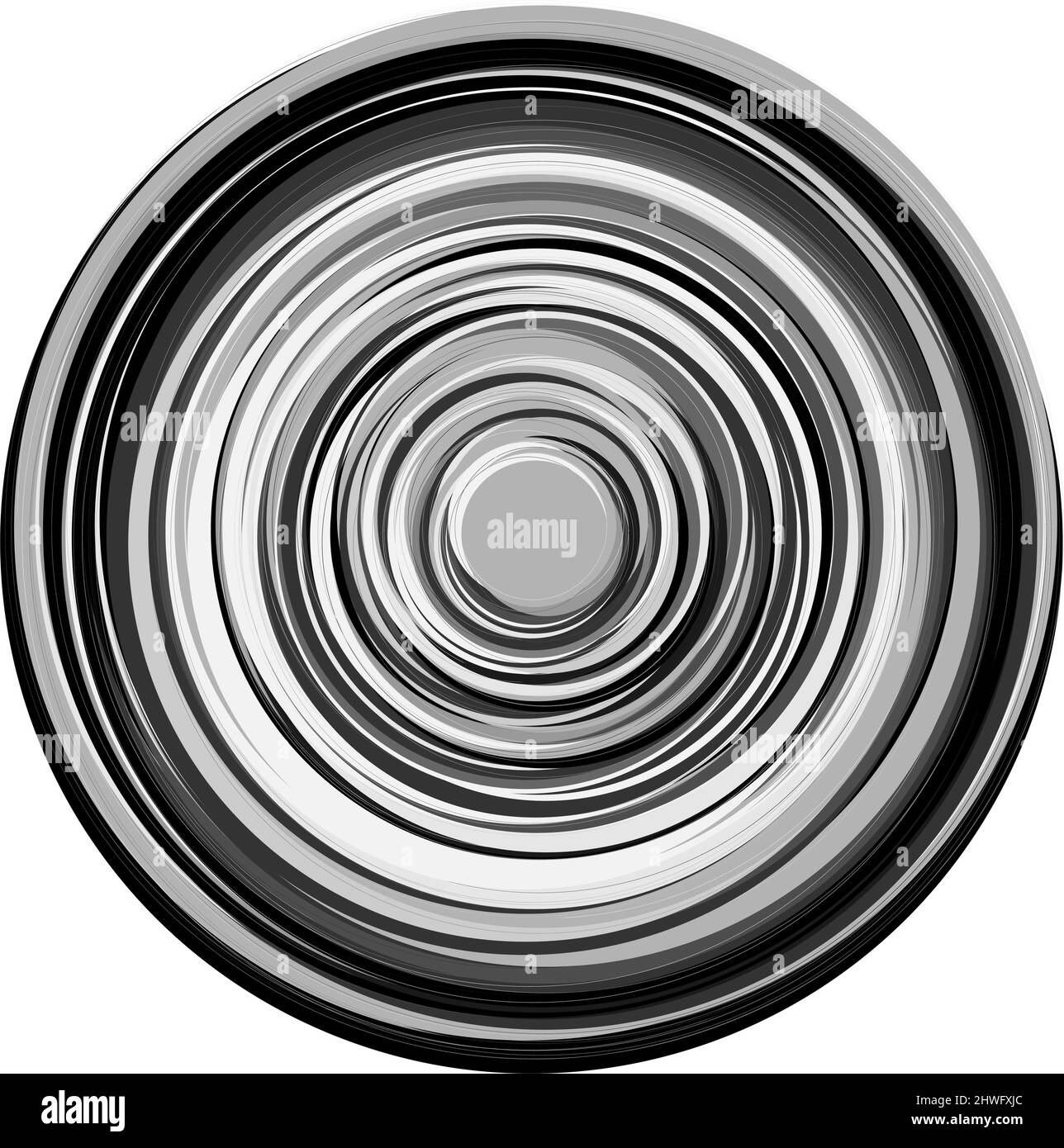 Random,grayscale, gray concentric circles, rings abstract geometric design elements - stock ...