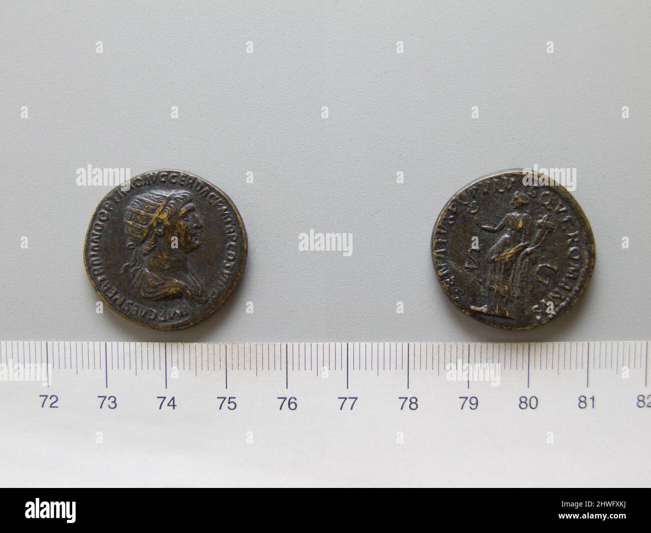Dupondius of Trajan, Emperor of Rome from Rome. Ruler: Trajan, Emperor ...