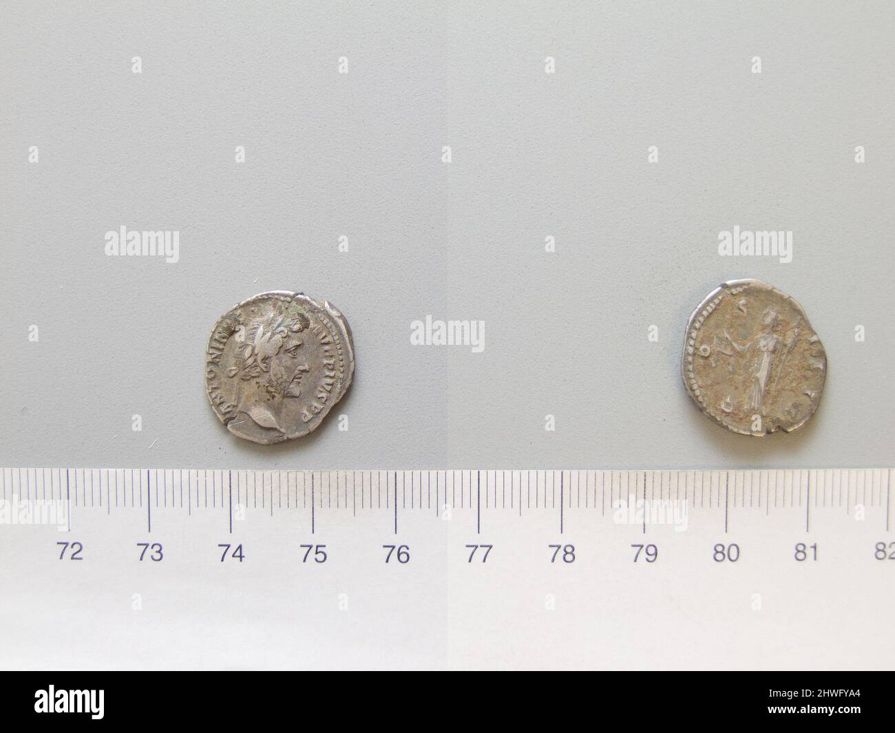 Denarius of Antoninus Pius, Emperor of Rome from Rome. Ruler: Antoninus ...