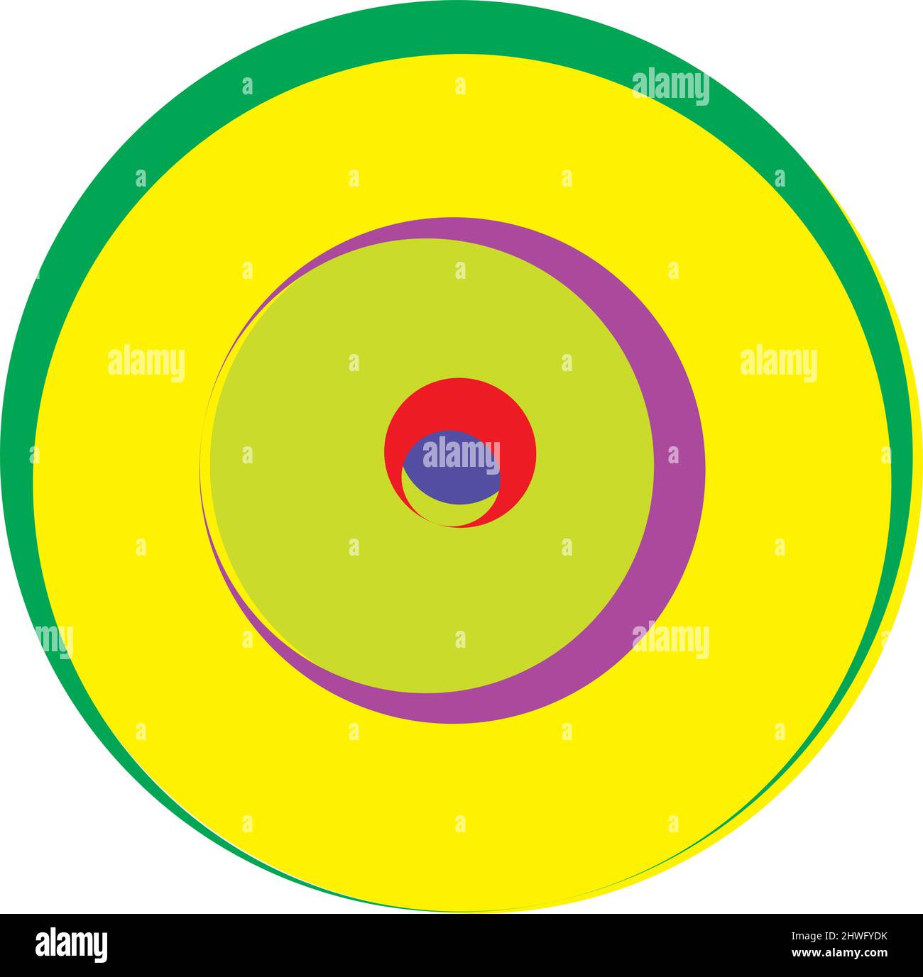 Random, colorful concentric circles, rings - stock vector illustration ...