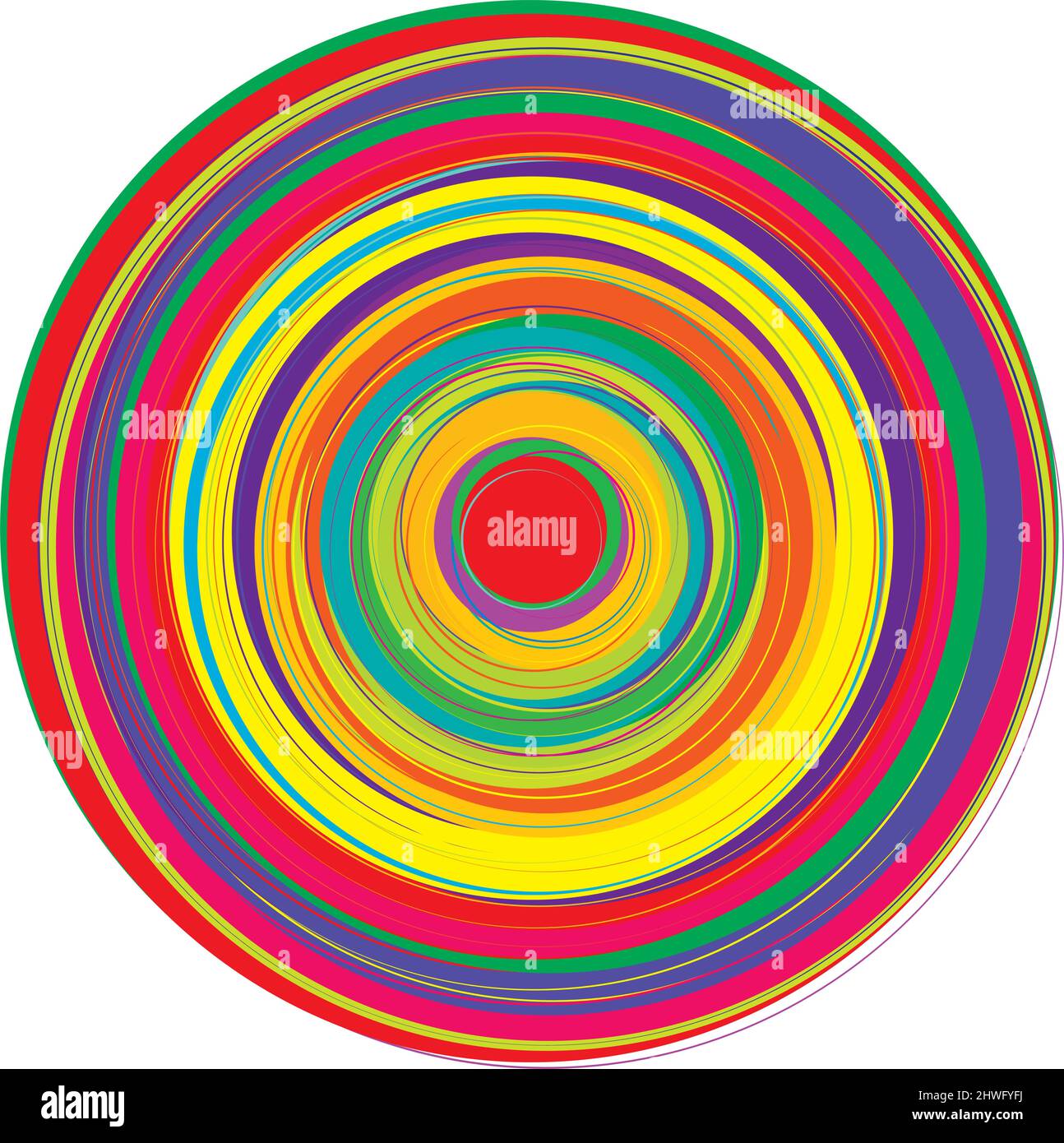 Random, colorful concentric circles, rings - stock vector illustration ...