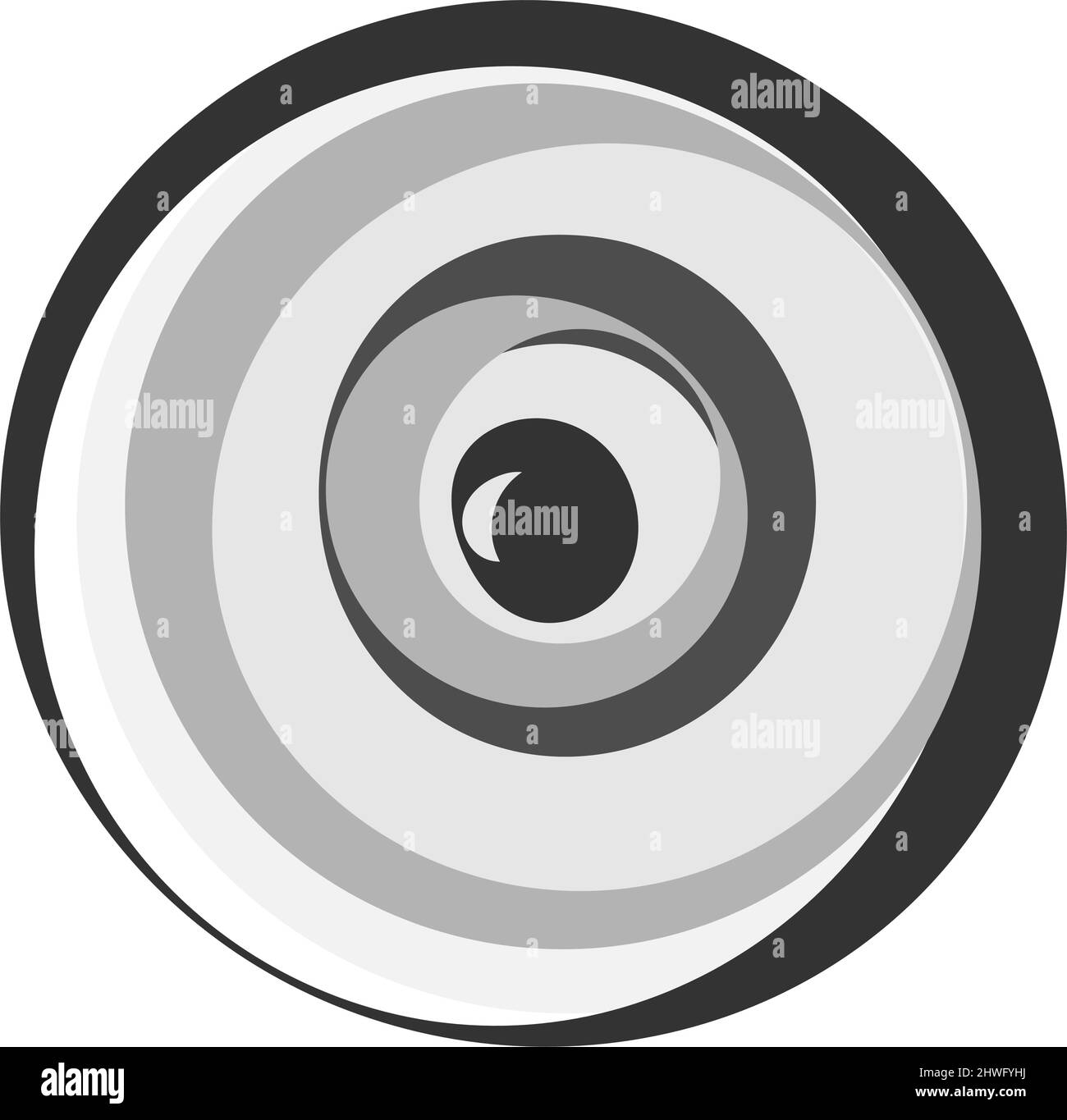 Random,grayscale, gray concentric circles, rings abstract geometric design elements - stock ...
