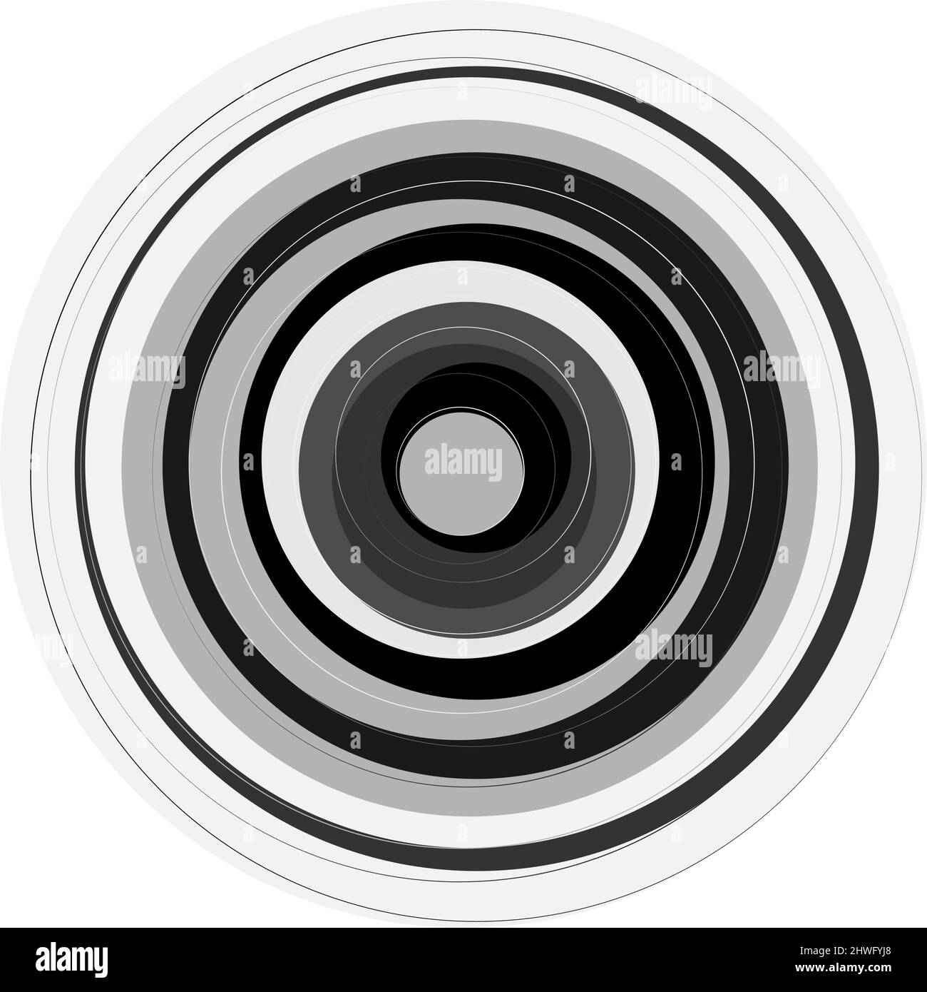 Random,grayscale, gray concentric circles, rings abstract geometric ...
