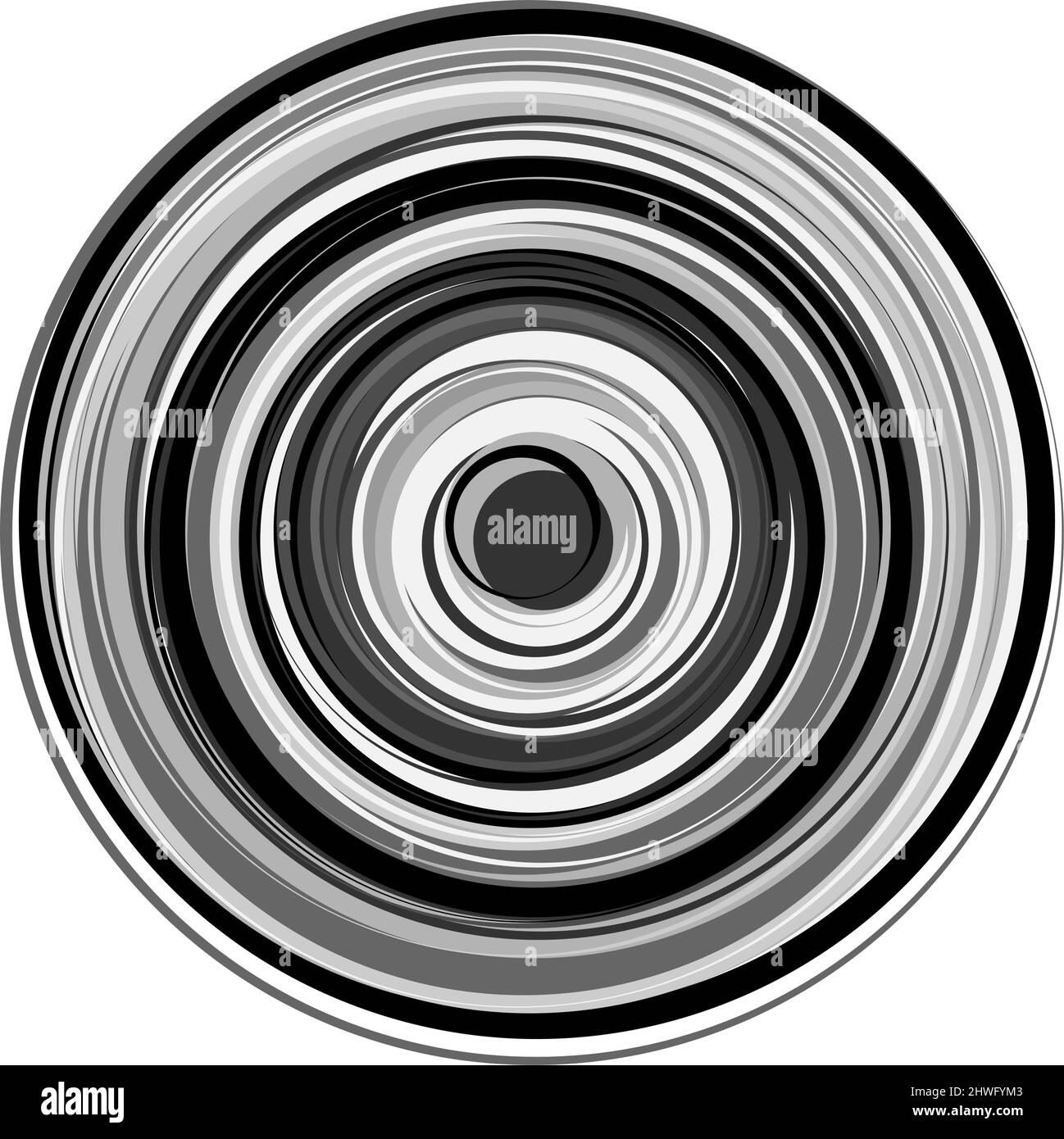 Random,grayscale, gray concentric circles, rings abstract geometric ...