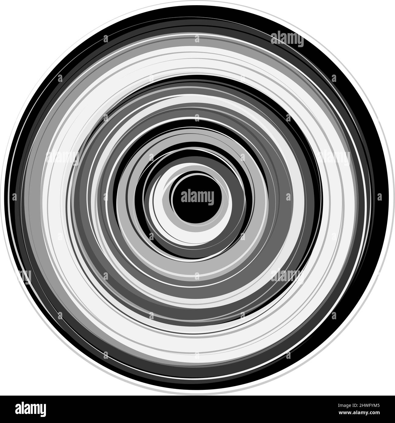 Random,grayscale, gray concentric circles, rings abstract geometric ...