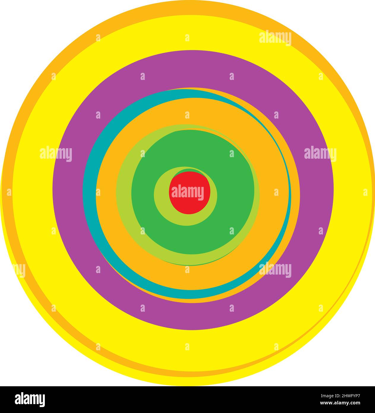 Random, colorful concentric circles, rings - stock vector illustration ...