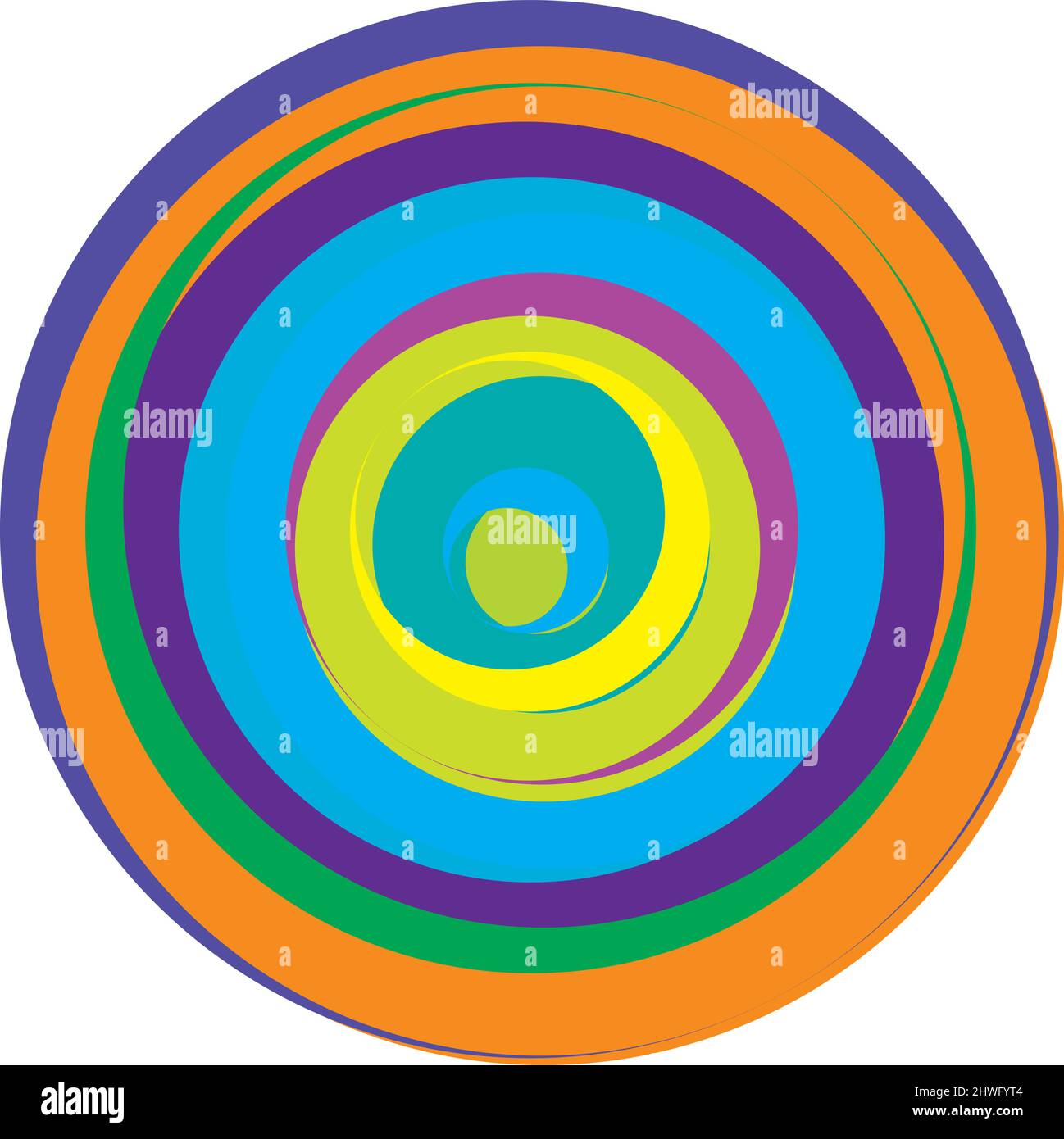 Random, colorful concentric circles, rings - stock vector illustration ...