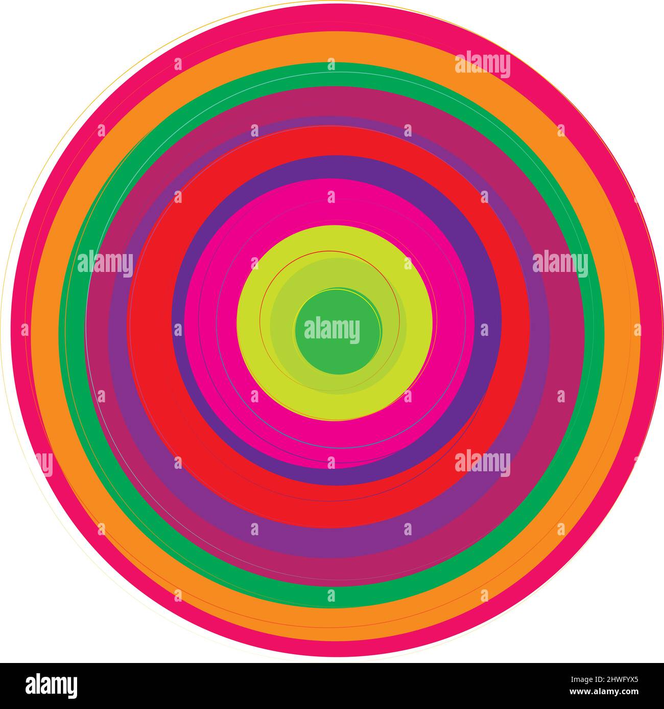 Random, colorful concentric circles, rings - stock vector illustration ...