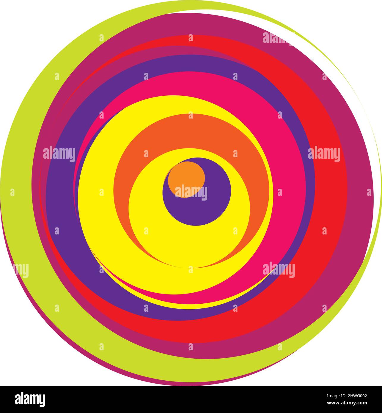 Random, colorful concentric circles, rings - stock vector illustration ...