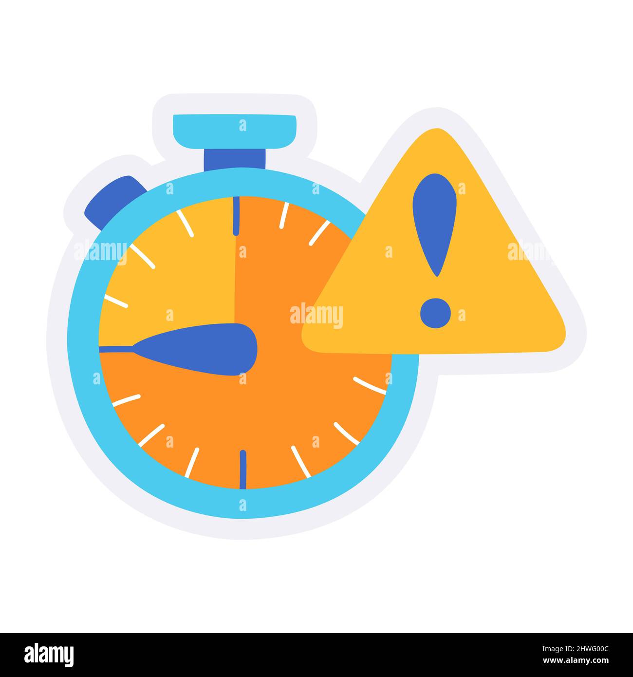 deadline time alocation warning warn expired timer single isolated icon ...