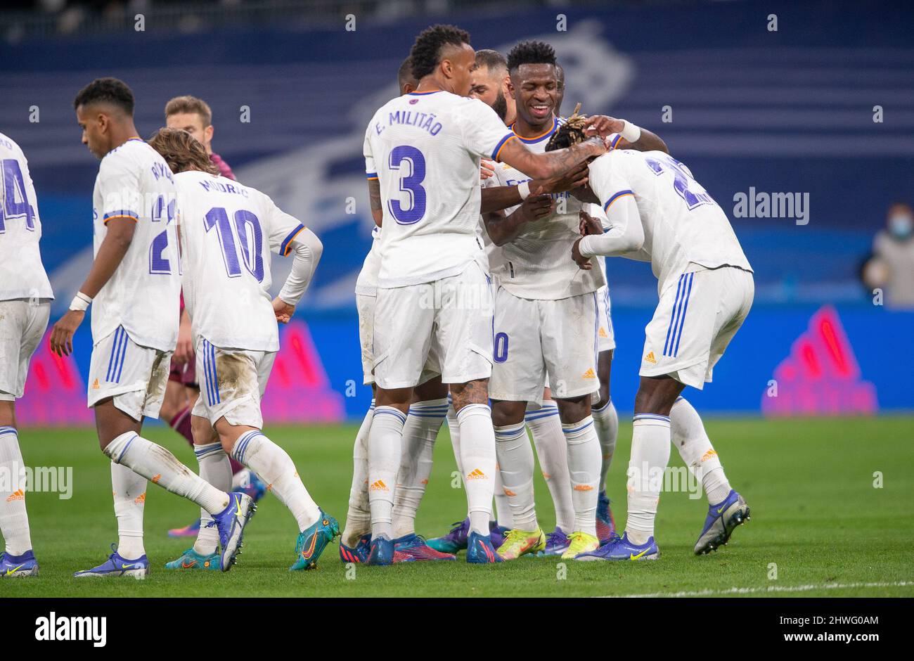 Santiago Bernabeu, Madrid, Spain. 5th Mar, 2022. La Liga football, Real ...