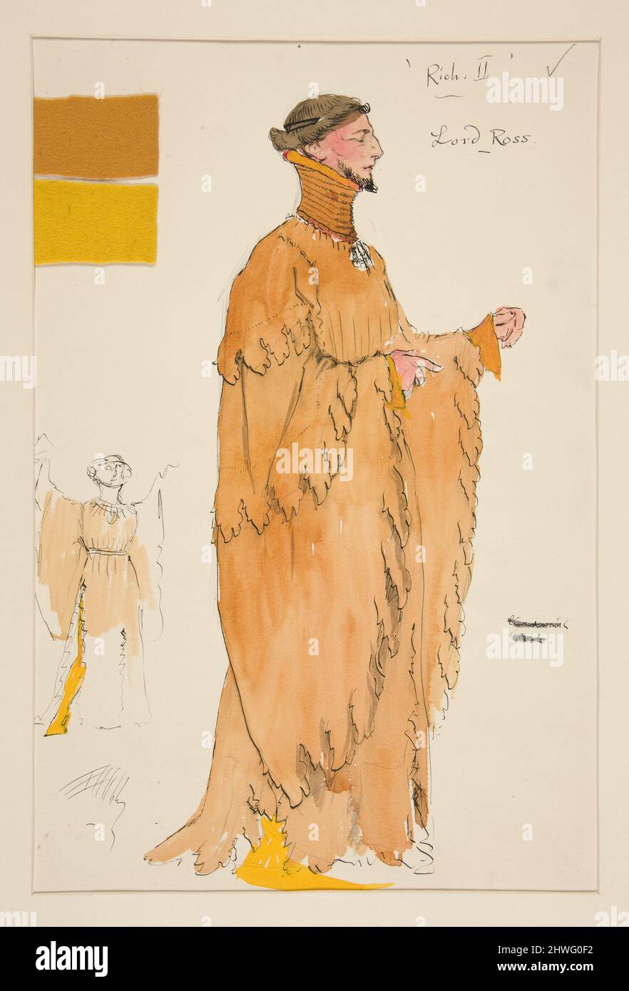 Lord Ross, costume sketch for Henry Irving’s Planned Production of King ...
