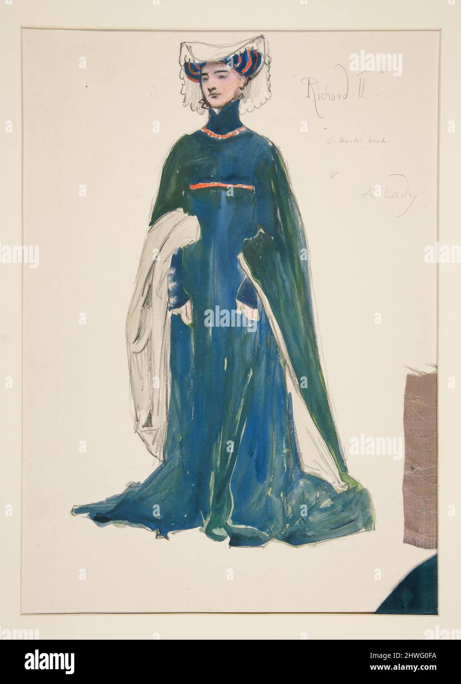 A Lady, costume sketch for Henry Irving’s Planned Production of King ...