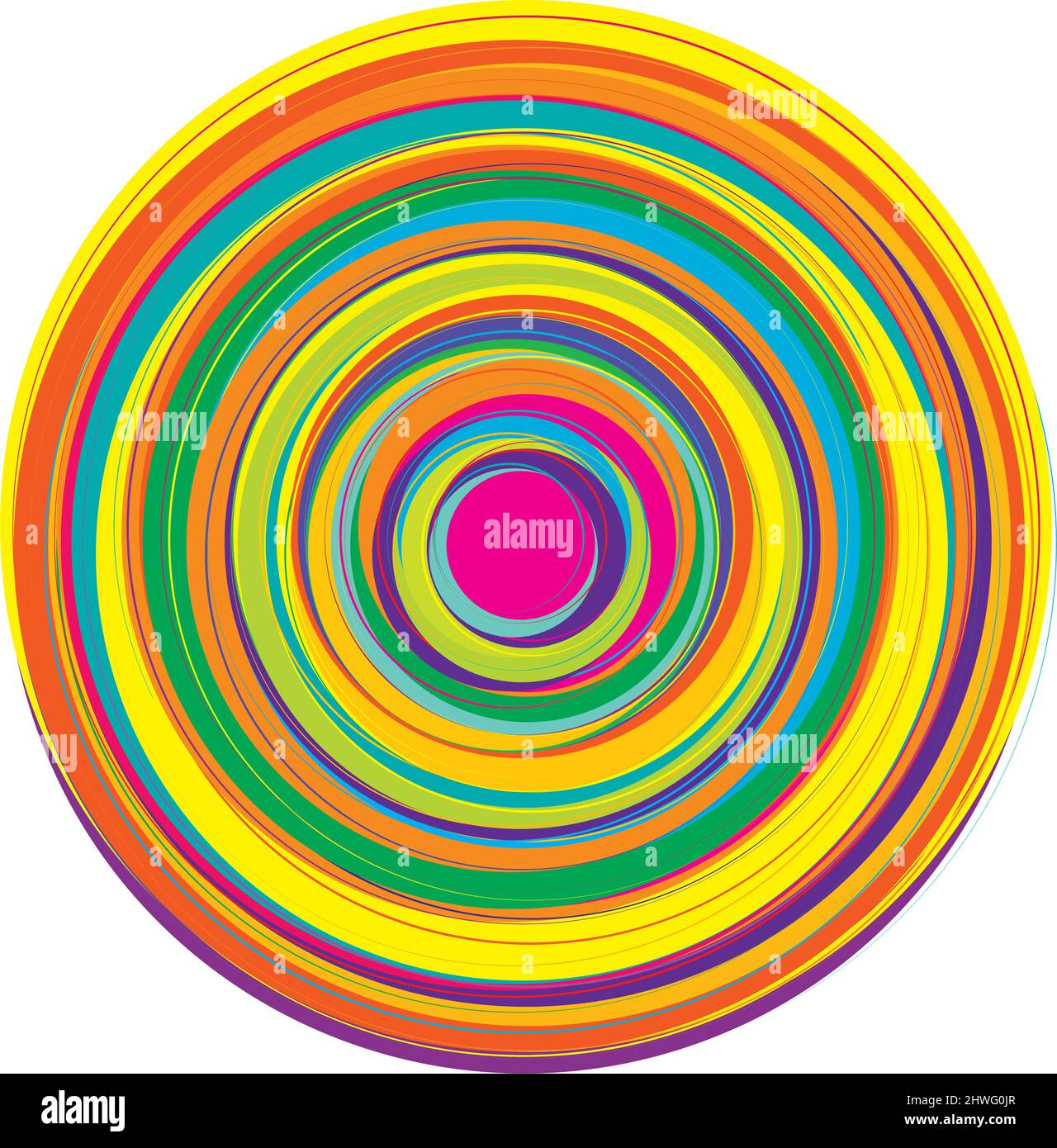 Random, colorful concentric circles, rings - stock vector illustration ...