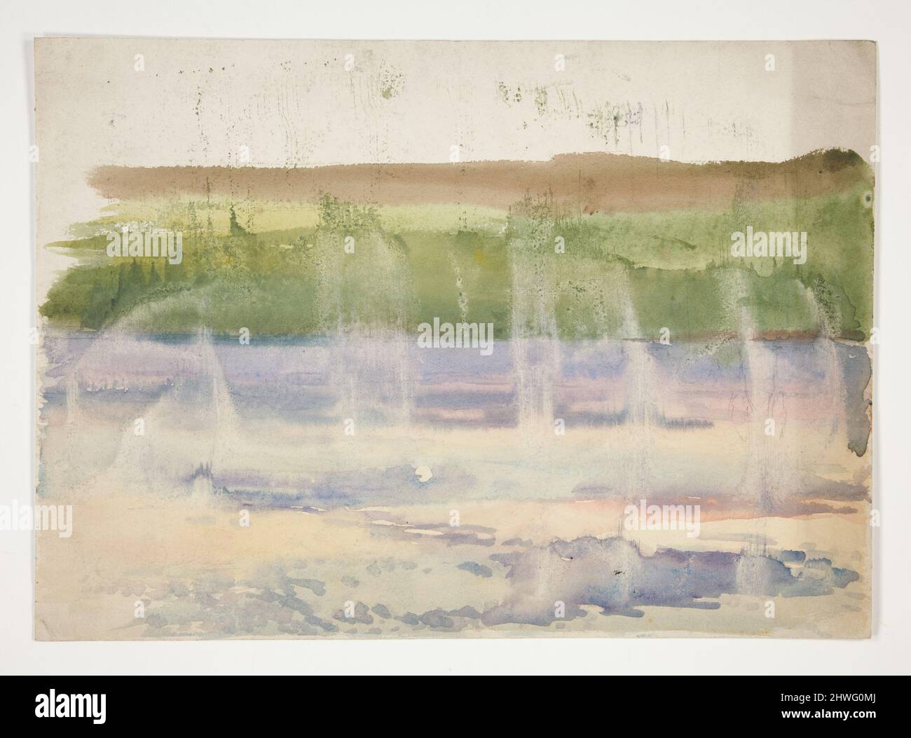 Water and fields. Artist: Edwin Austin Abbey, American, 1852–1911, M.A ...