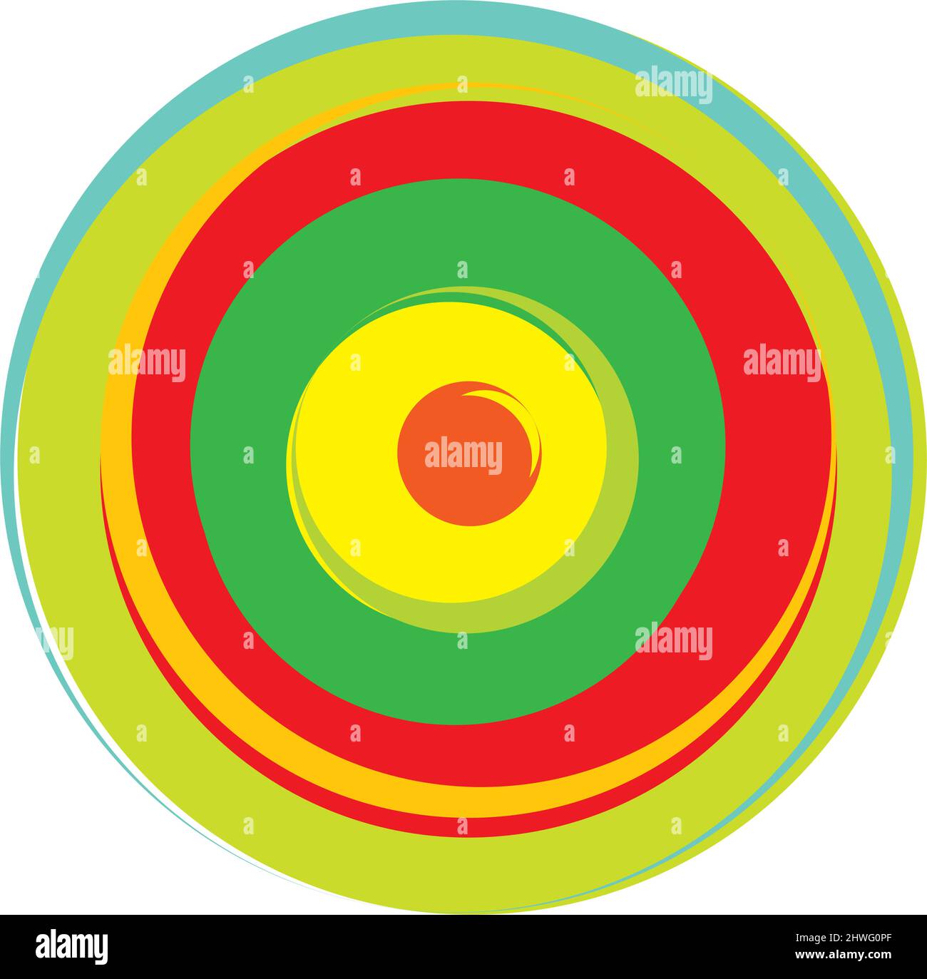 Random, colorful concentric circles, rings - stock vector illustration ...